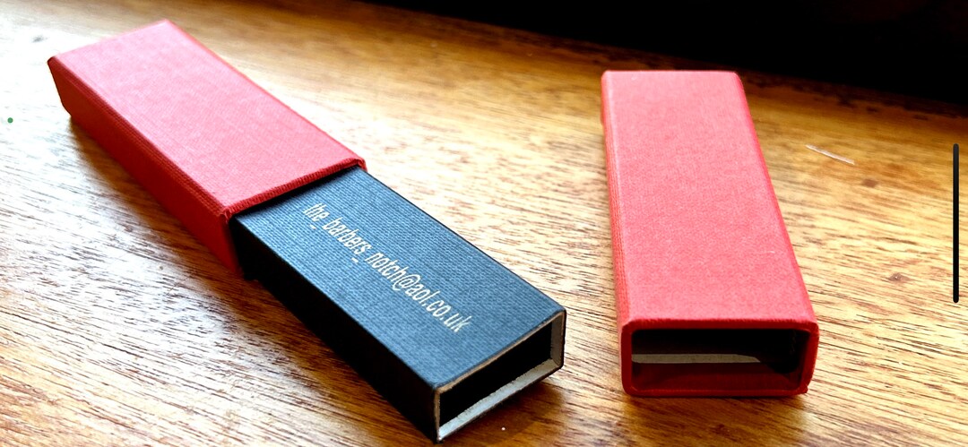 Red Textured Paper Traditionally Made Straight Razor Box, Fits 5/8” & 6 ...