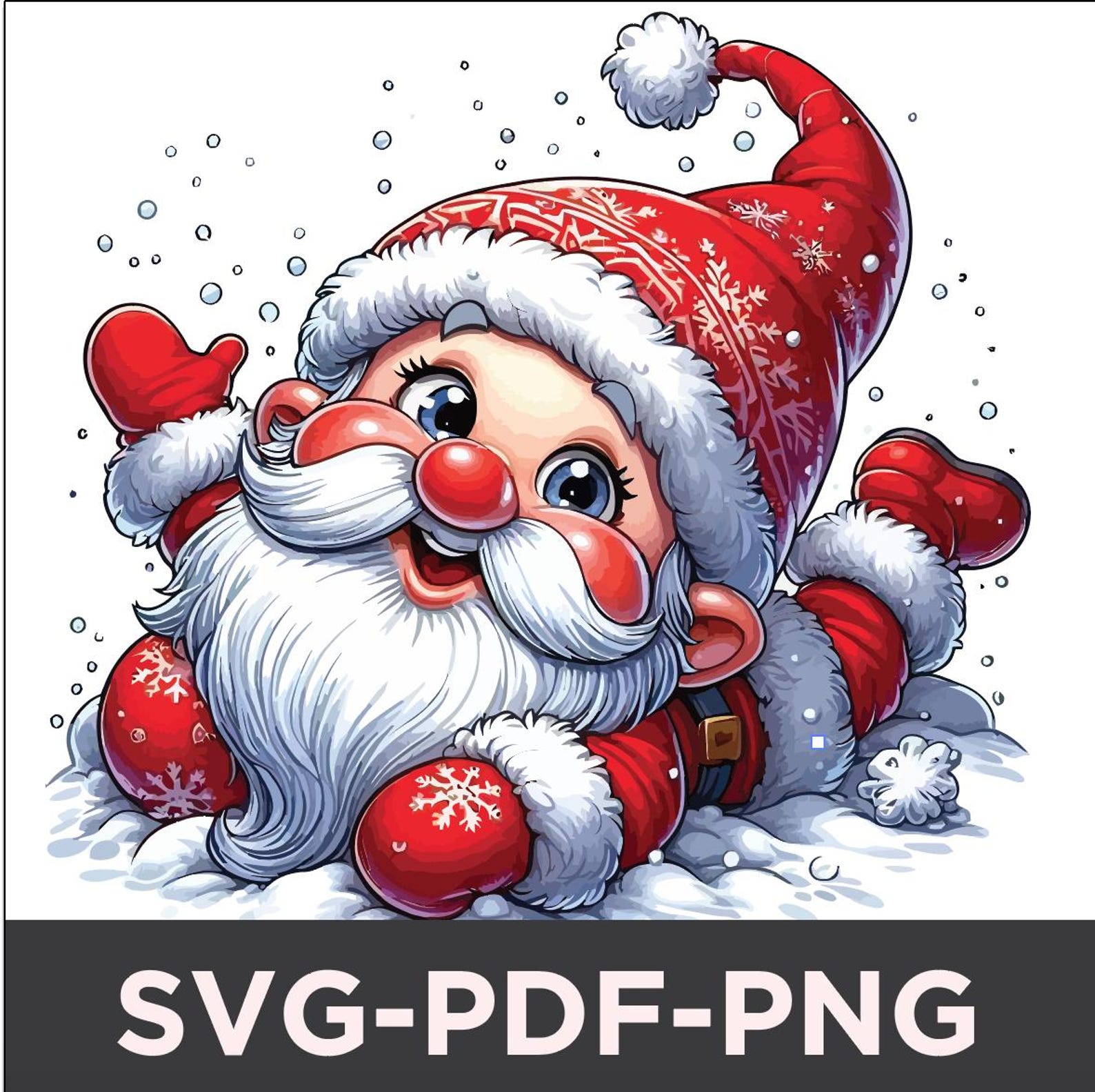 Christmas Santa Style Design for Any Digital Print - Etsy