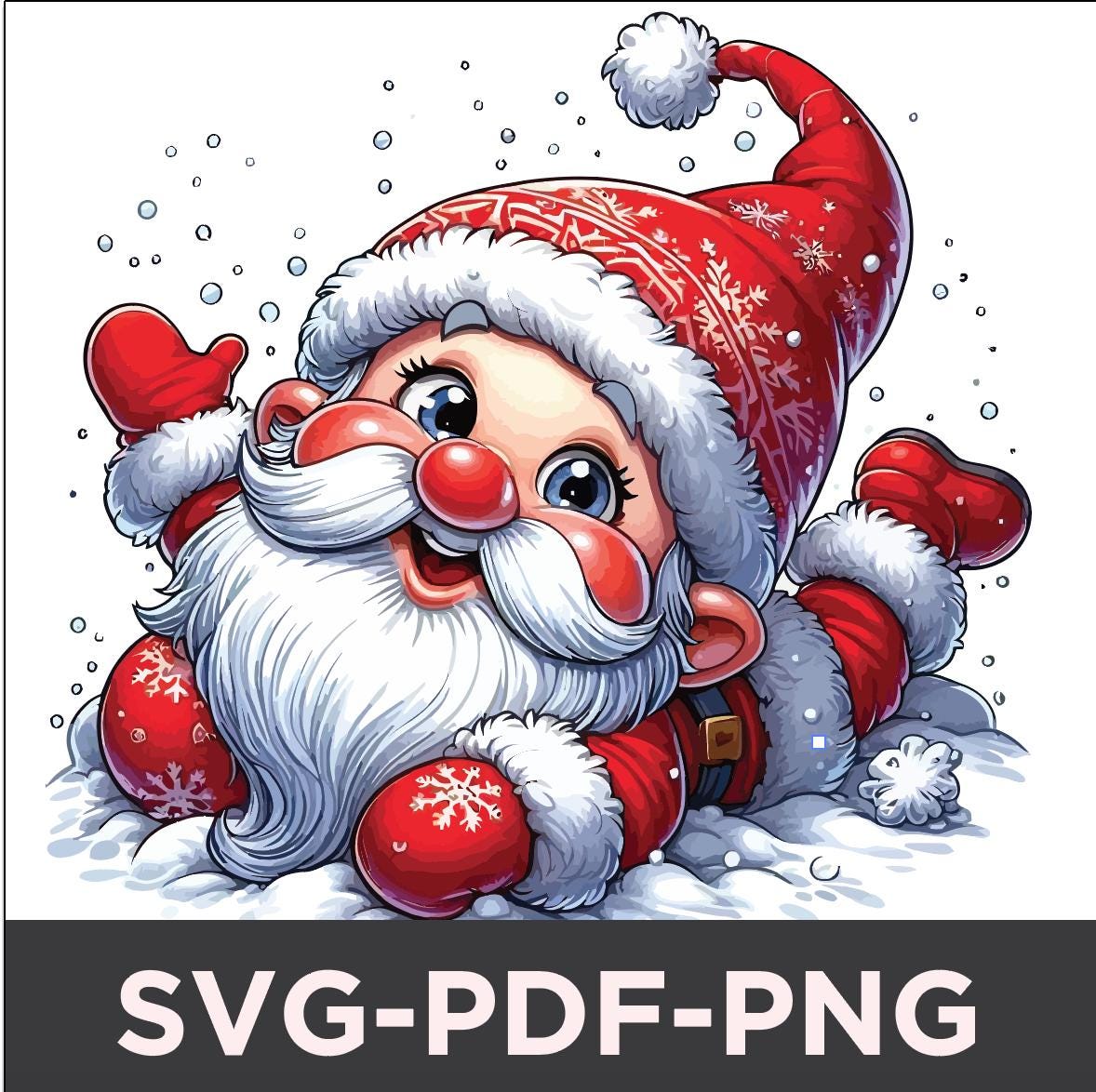 Christmas Santa Style Design for Any Digital Print - Etsy