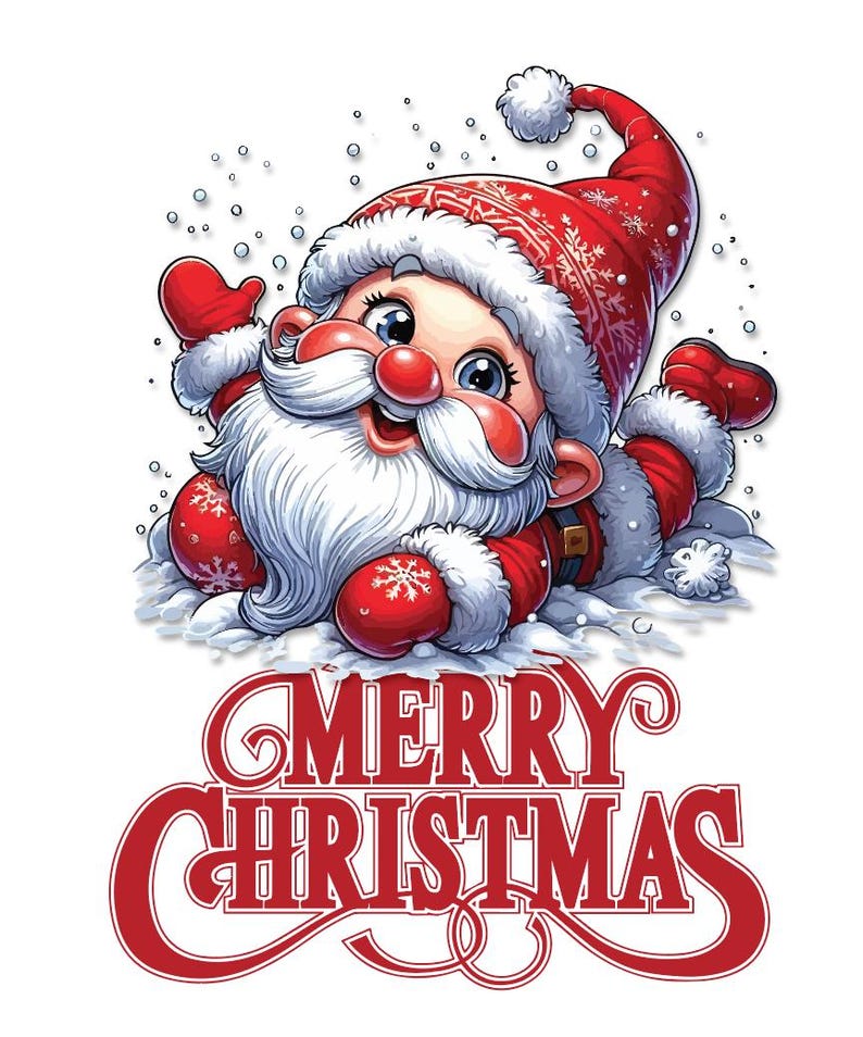 Christmas Santa Style Design for Any Digital Print - Etsy