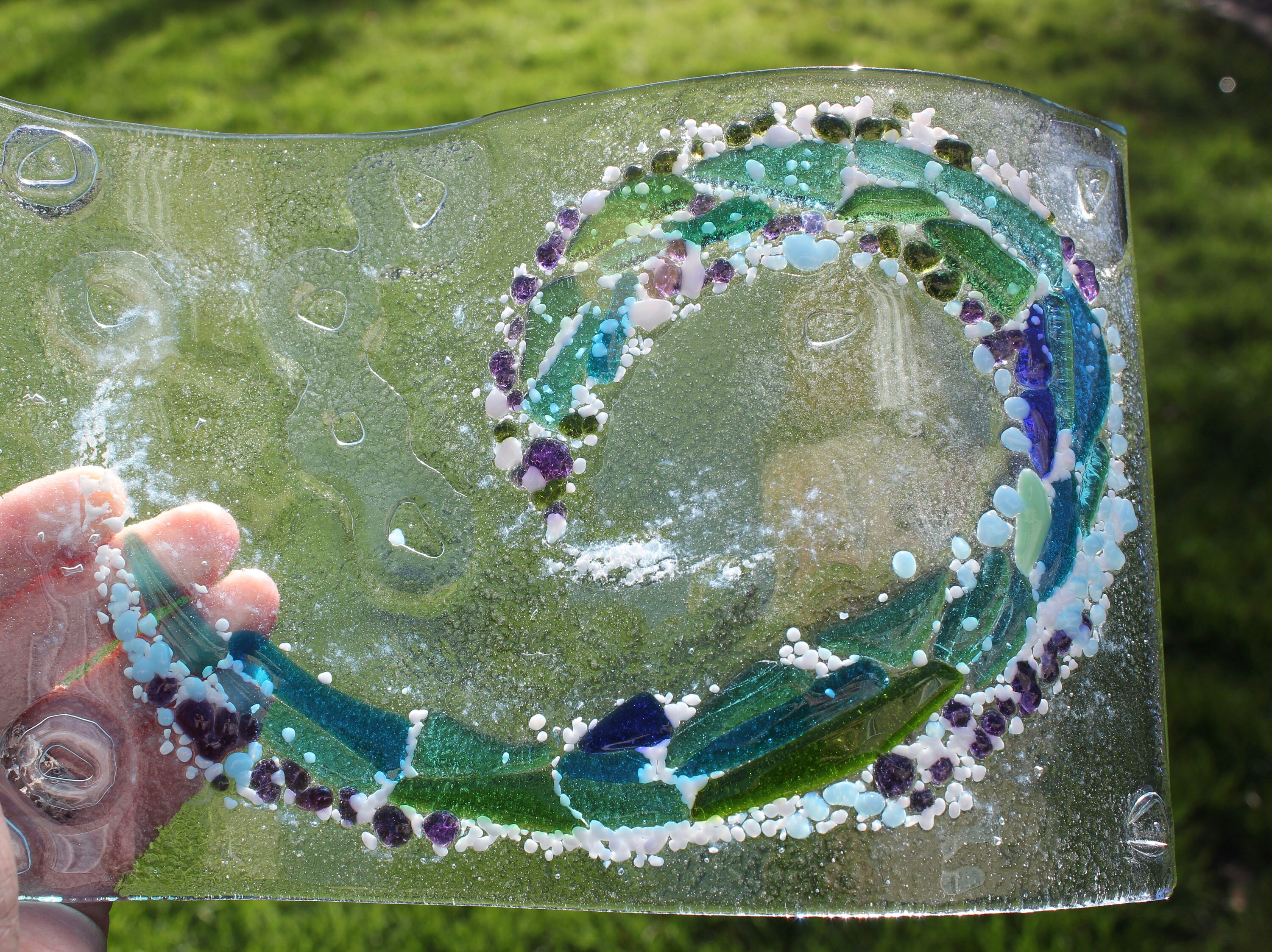 Crested Wave Fused Glass, Katsushika Hokusai's Wave, Stand Alone Glass ...