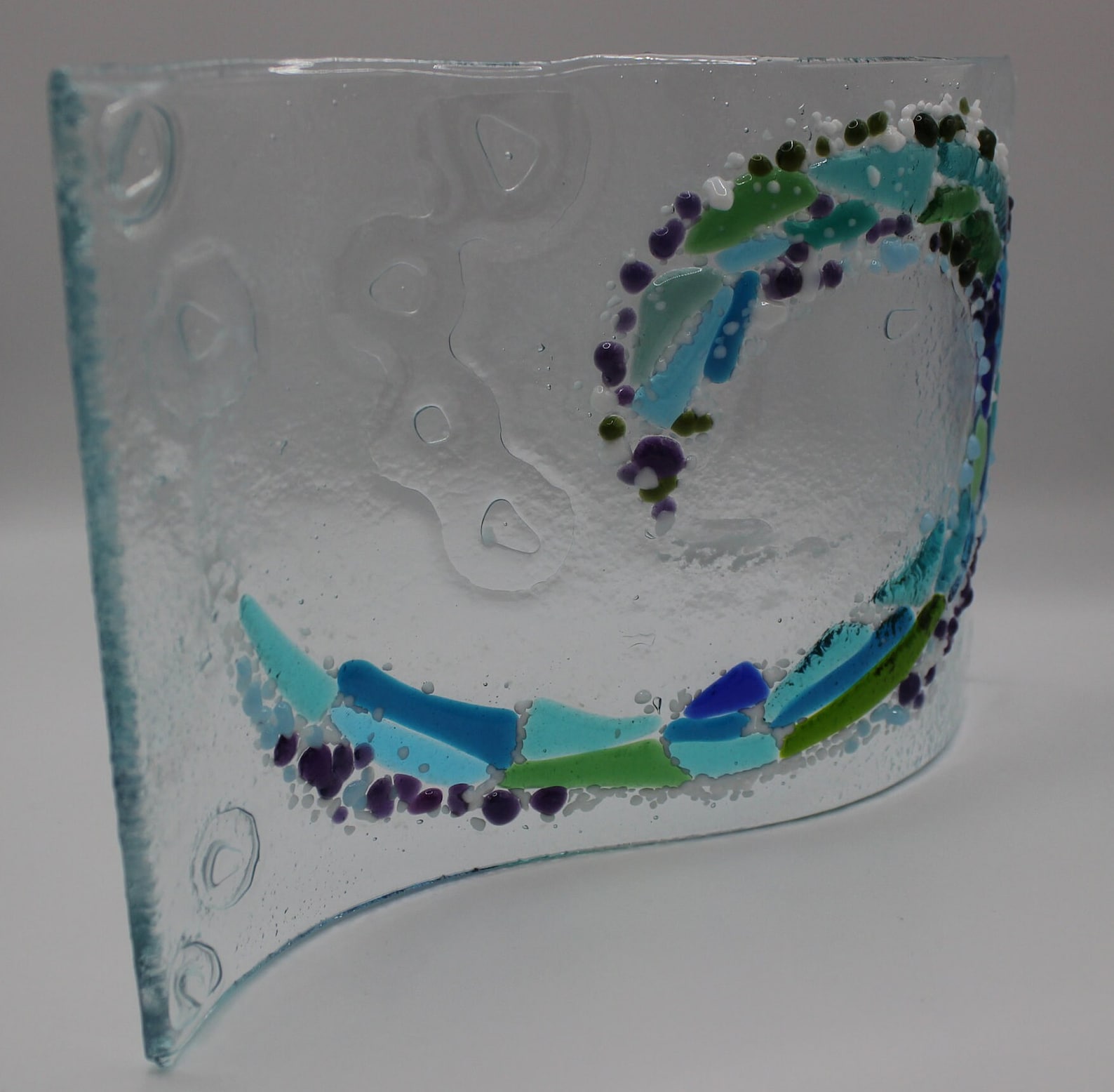Crested Wave Fused Glass, Katsushika Hokusai's Wave, Stand Alone Glass ...