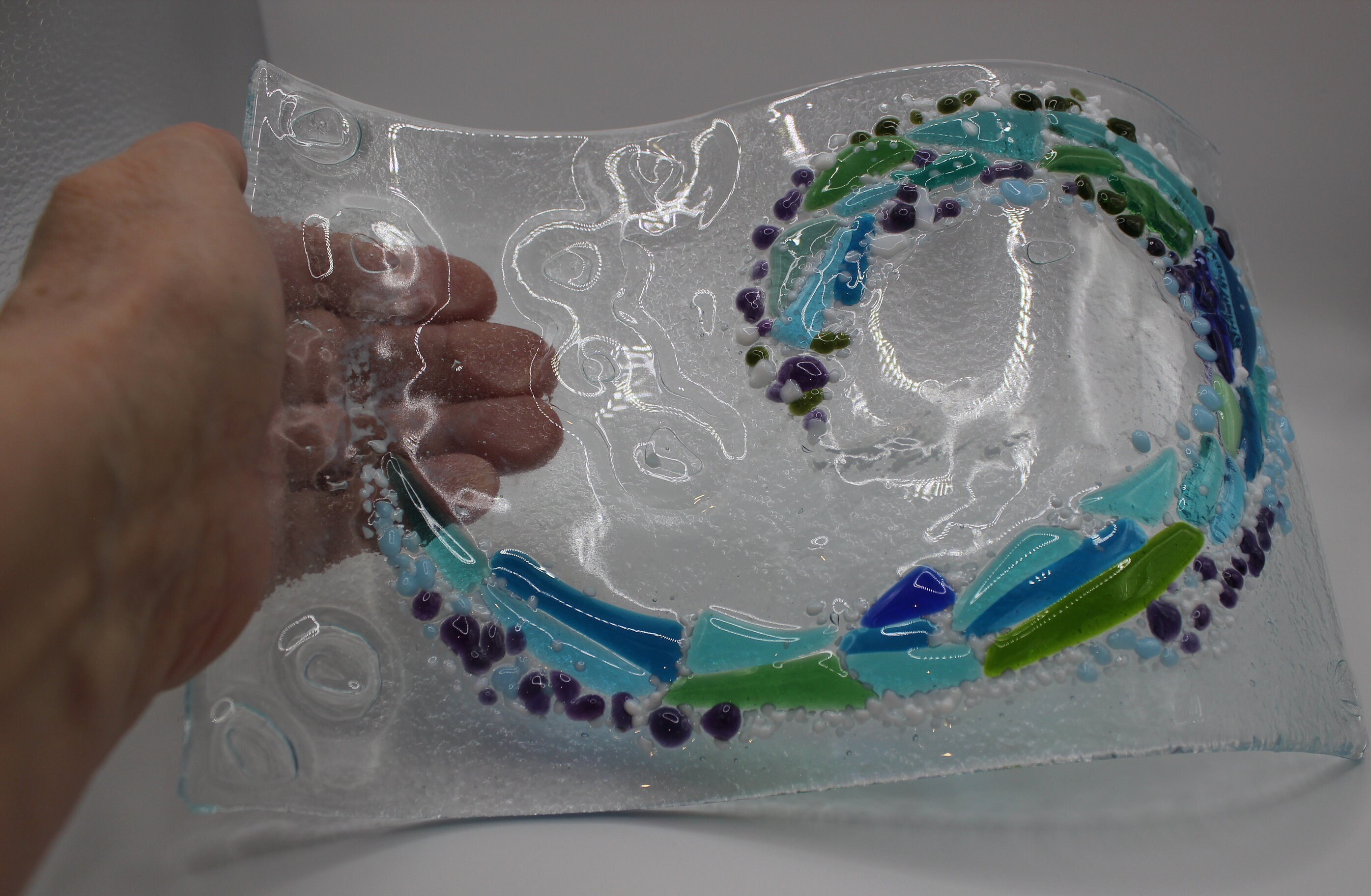 Crested Wave Fused Glass, Katsushika Hokusai's Wave, Stand Alone Glass ...