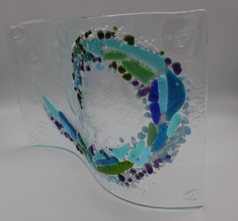 Crested Wave Fused Glass, Katsushika Hokusai's Wave, Stand Alone Glass ...