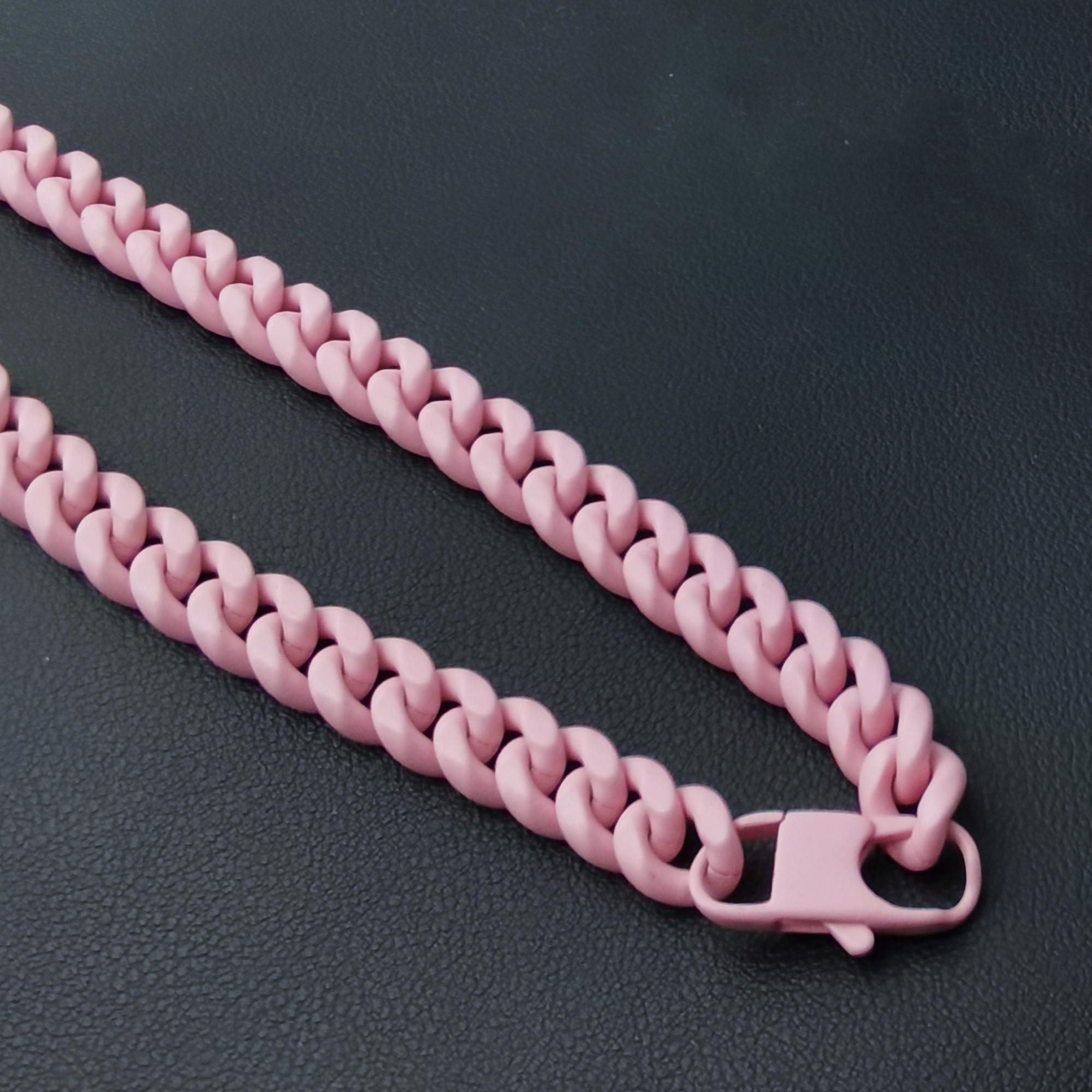 10mm Neon Cuba Curb Chain: Stainless Steel Macaron Necklace or Bracelet ...