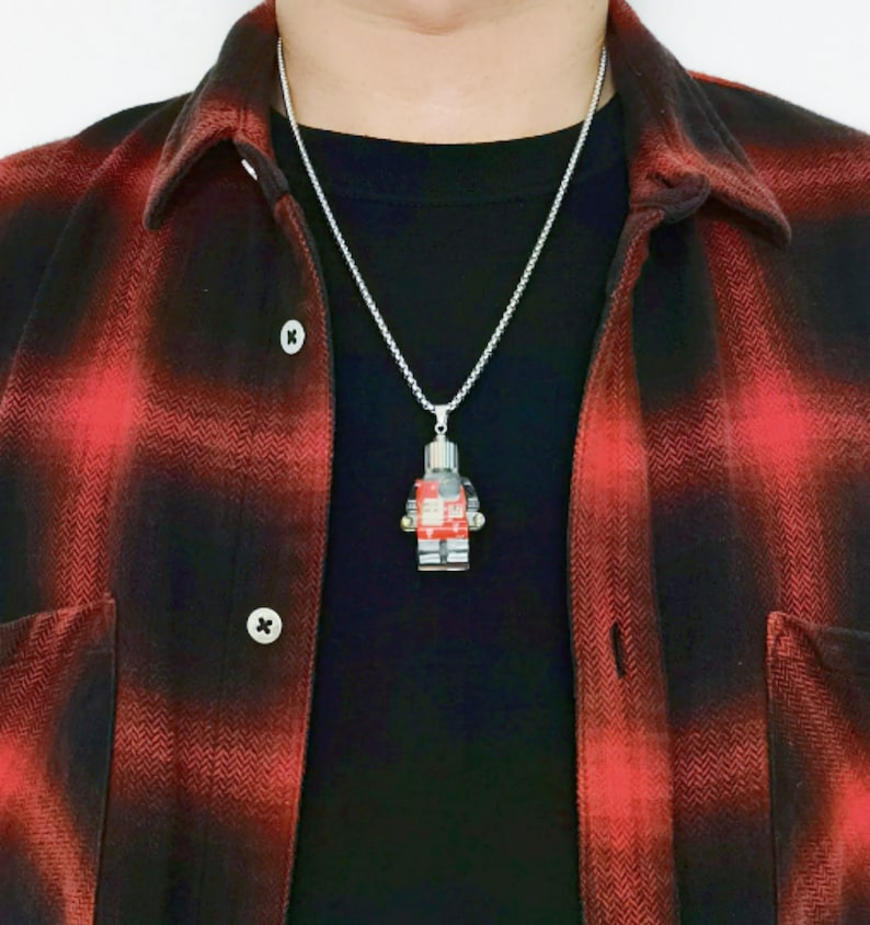 Gear Electronic Robot Pendant Necklace Personality Gift Mens Womens ...