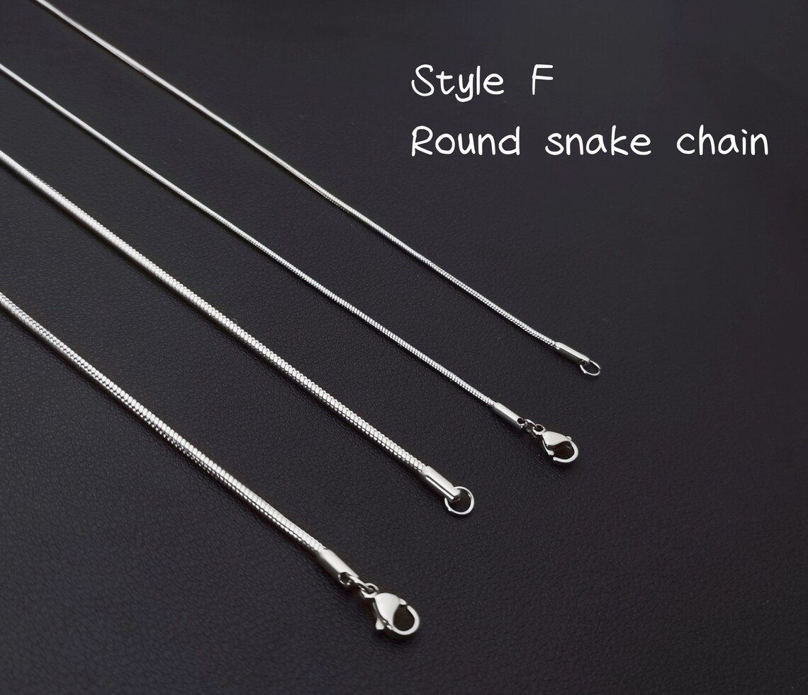 Box Chain,flat Box Chain,round Snake Chain,0.9/1.5/2/2.5/3/4mm,16"18"20 ...