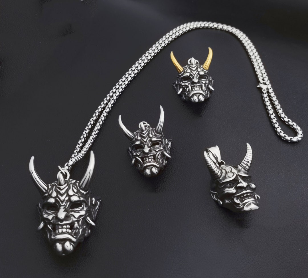 Evil Oni Noh Hannya Mask Pendant/japanese Prajna Necklace/wallet ...