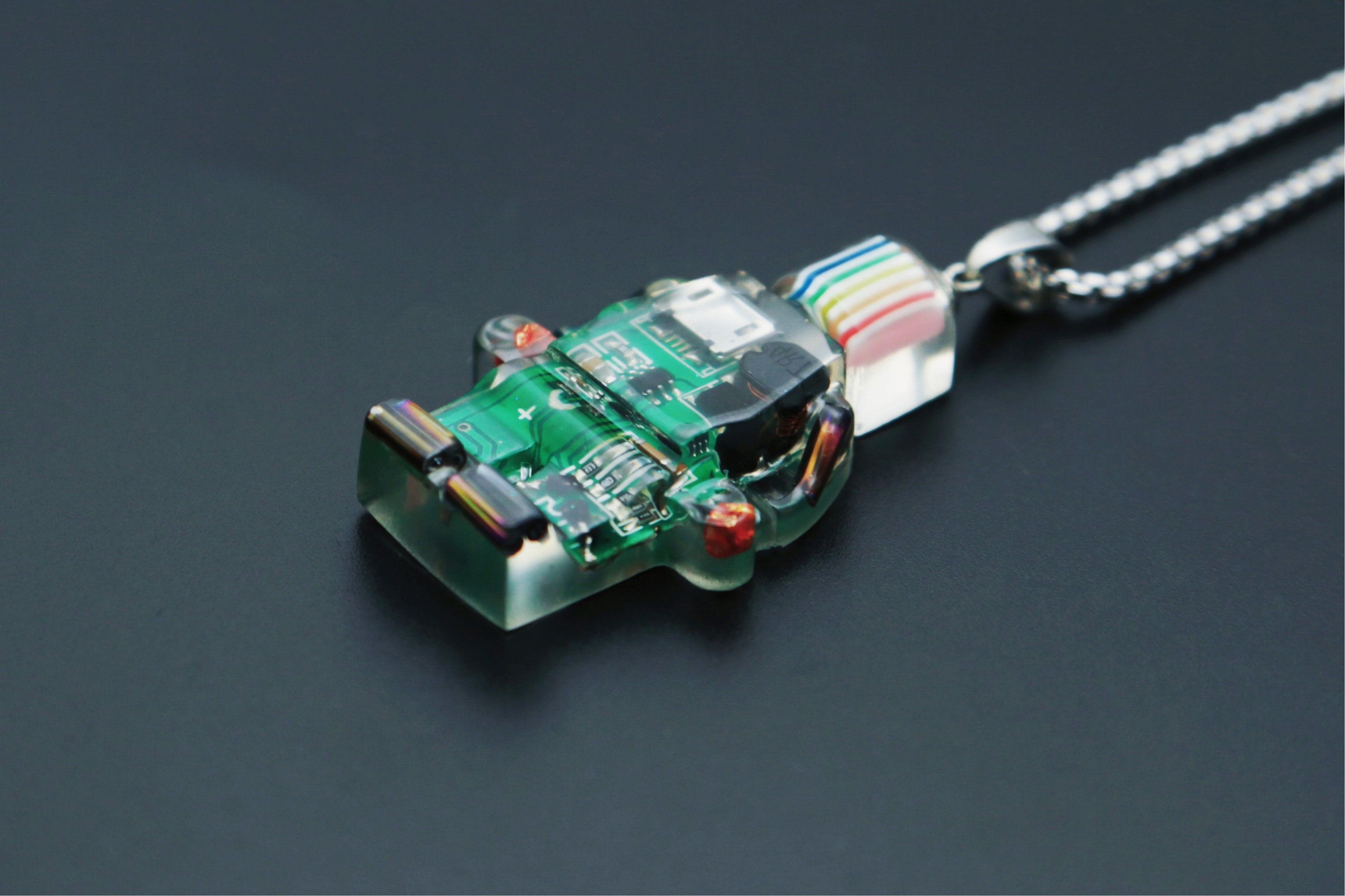 Gear Electronic Robot Pendant Necklace Personality Gift Mens Womens ...