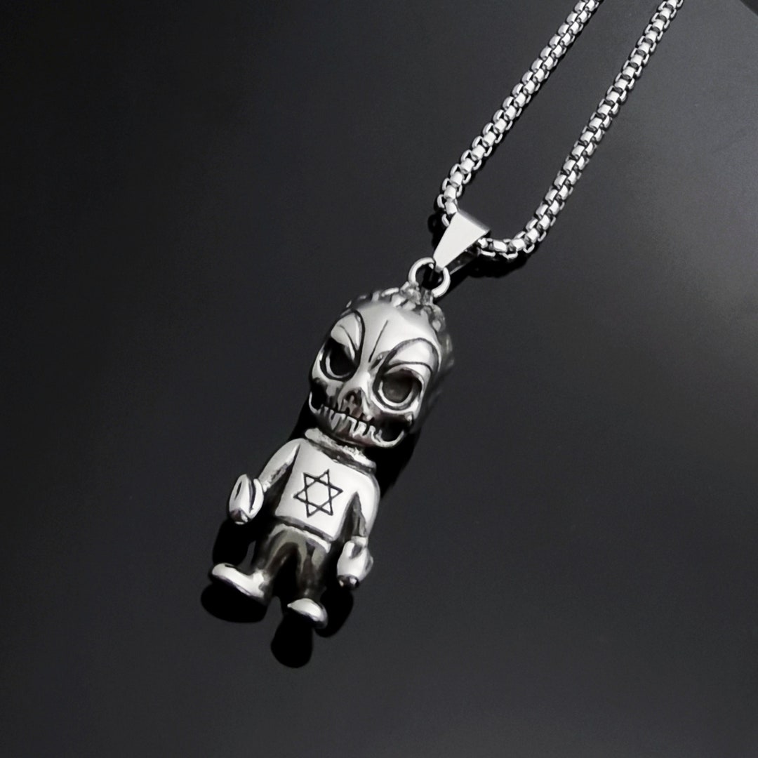 3D Solid Little Demon Pendant/imp Hexagram Necklace/316l Stainless ...