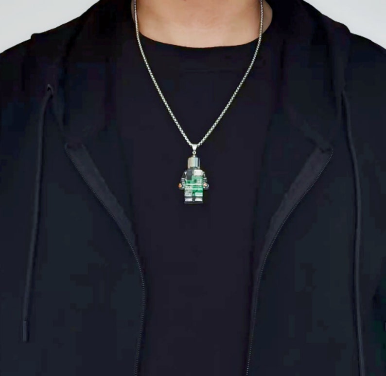 Gear Electronic Robot Pendant Necklace Personality Gift Mens - Etsy