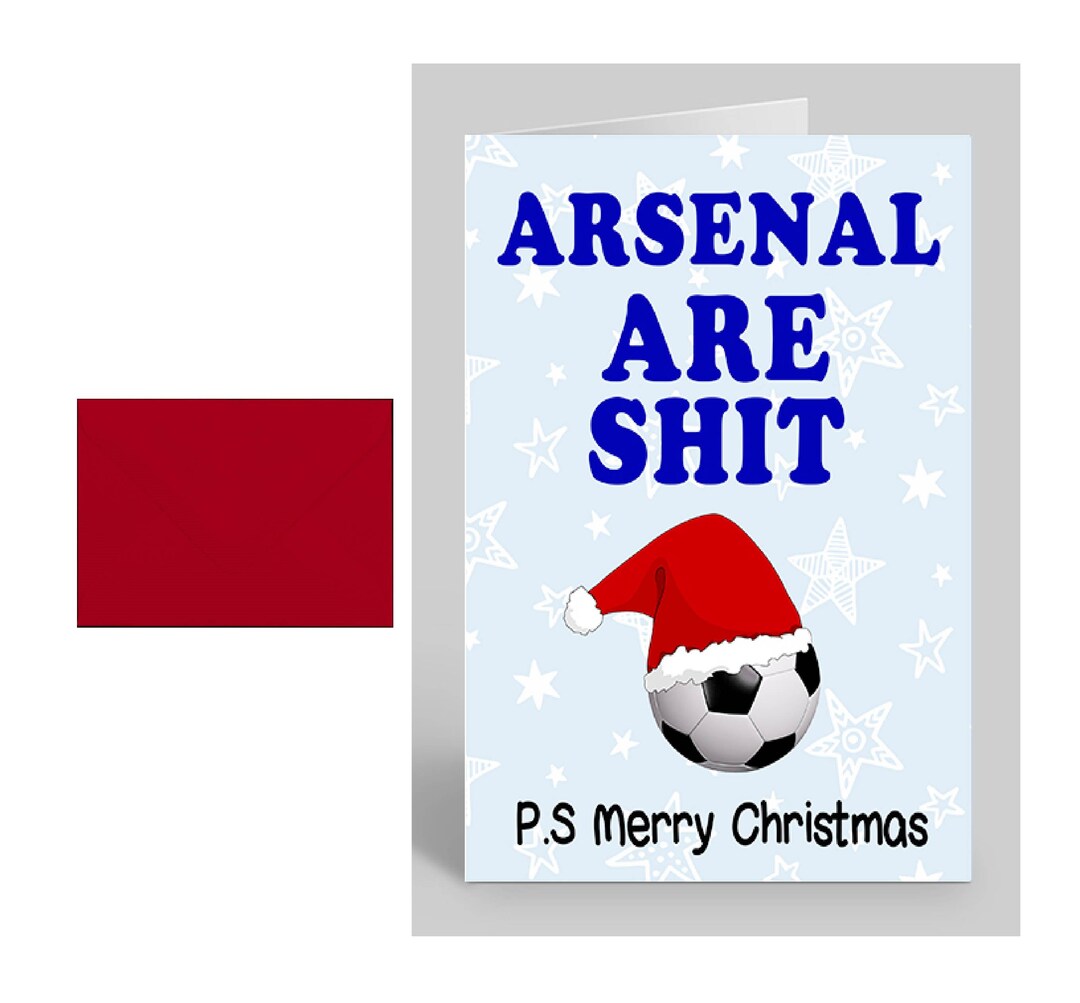 Arsenal Christmas Card - Funny Football Premium Quality Xmas Card - Etsy