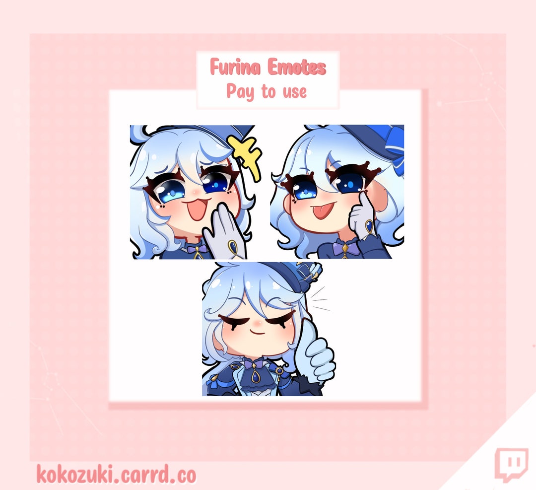 Furina Focalors Genshin Impact Emotes for Twitch and Discord - Etsy