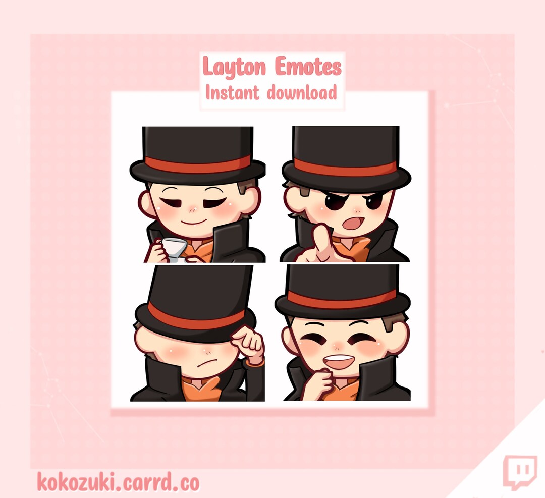 Proffesor Layton Emotes for Twitch and Discord - Etsy