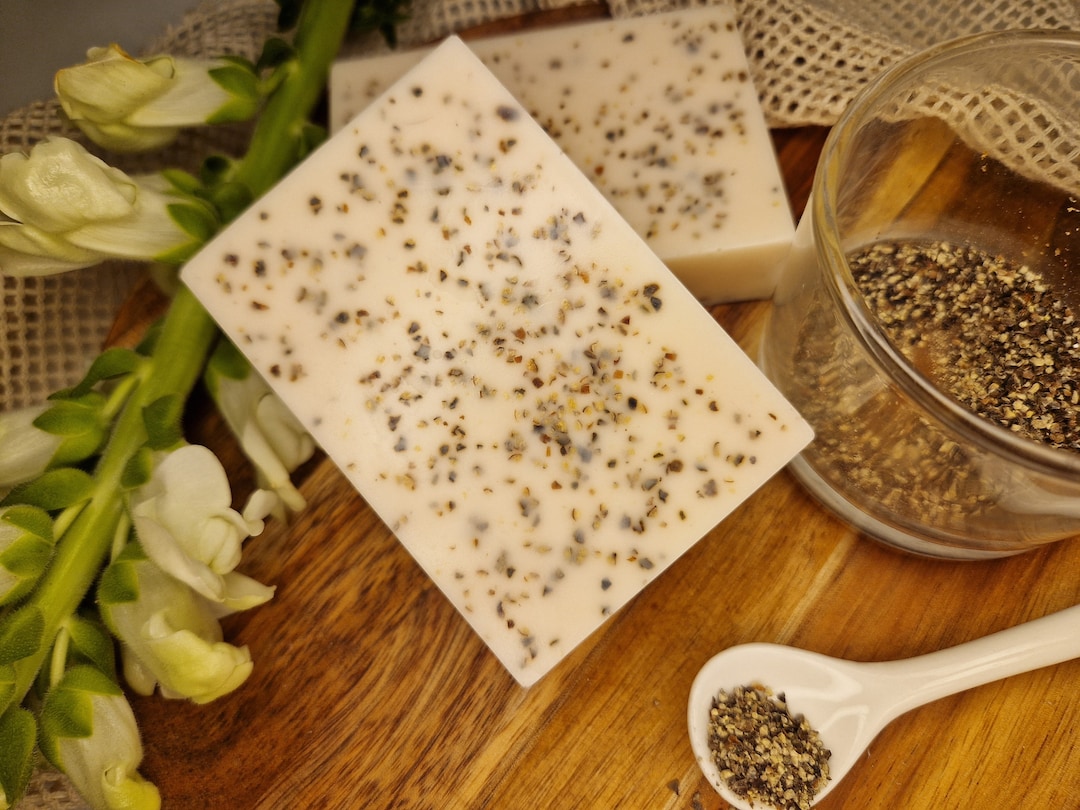 Handmade Black Pepper and Vanilla Soap 100g, SLS Free, Natural Soaps ...