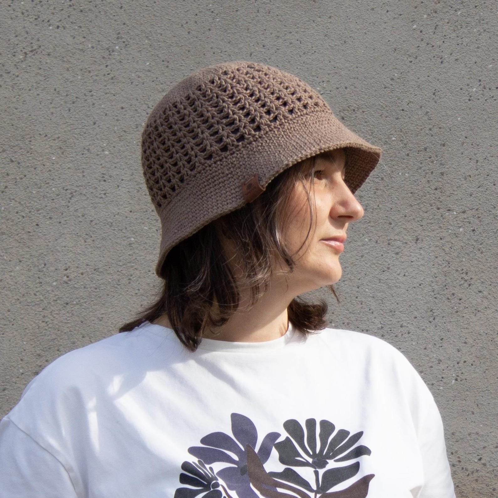 Easy Crochet Bucket Hat Pattern PDF, Beginner Crochet Hat, Summer Beach ...