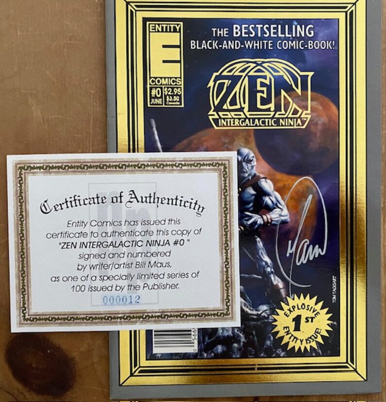Entity Comics ZEN Intergalactic Ninja 0 Limited Edition Signed Bill ...