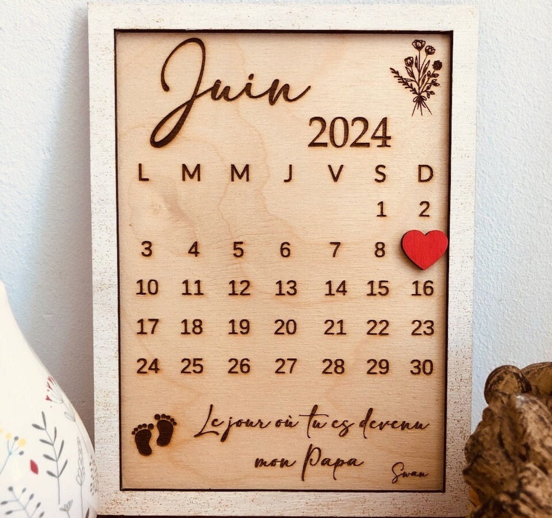 Customizable Calendar, the Day You Became... Original Gift Father ...