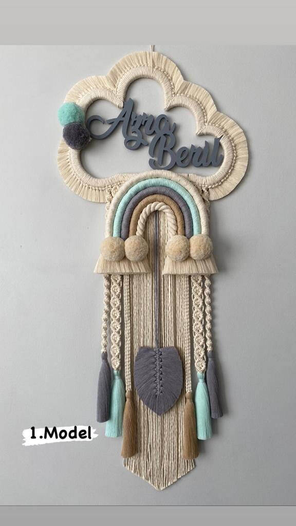 Macrame Door Ornament, Personalized Door Hanging, Custom Macrame Wall ...