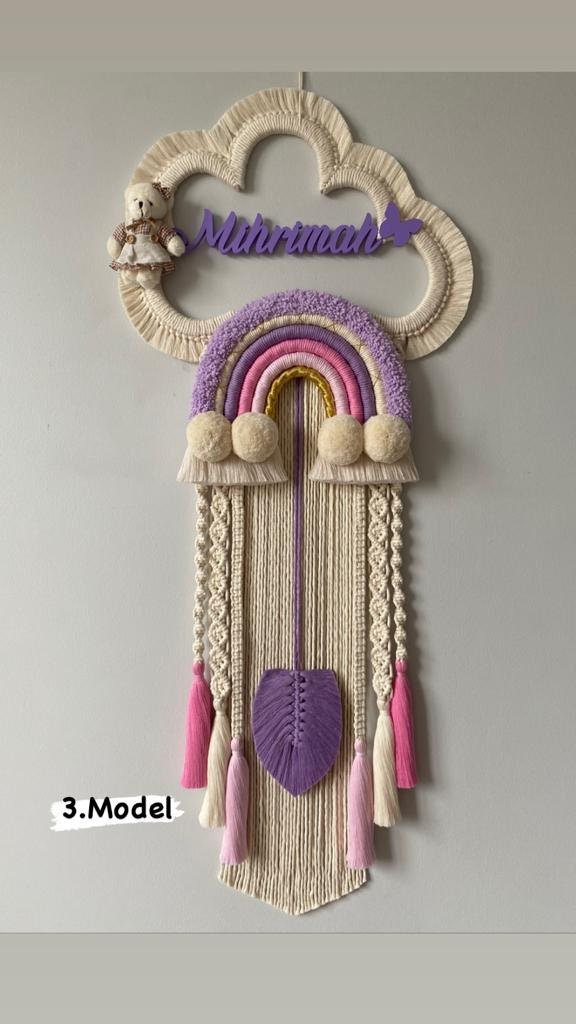 Macrame Door Ornament, Personalized Door Hanging, Custom Macrame Wall ...
