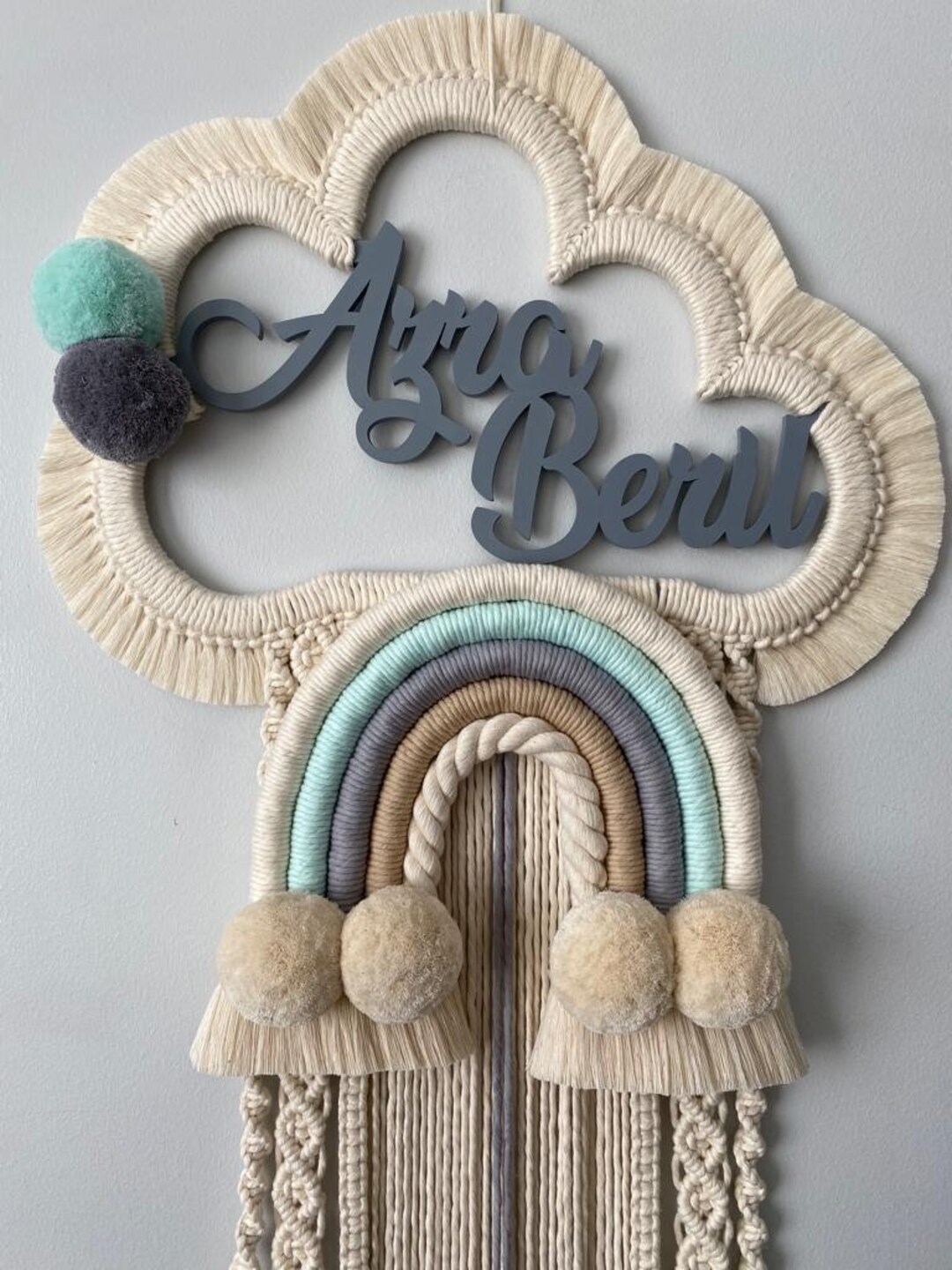 Macrame Door Ornament, Personalized Door Hanging, Custom Macrame Wall ...