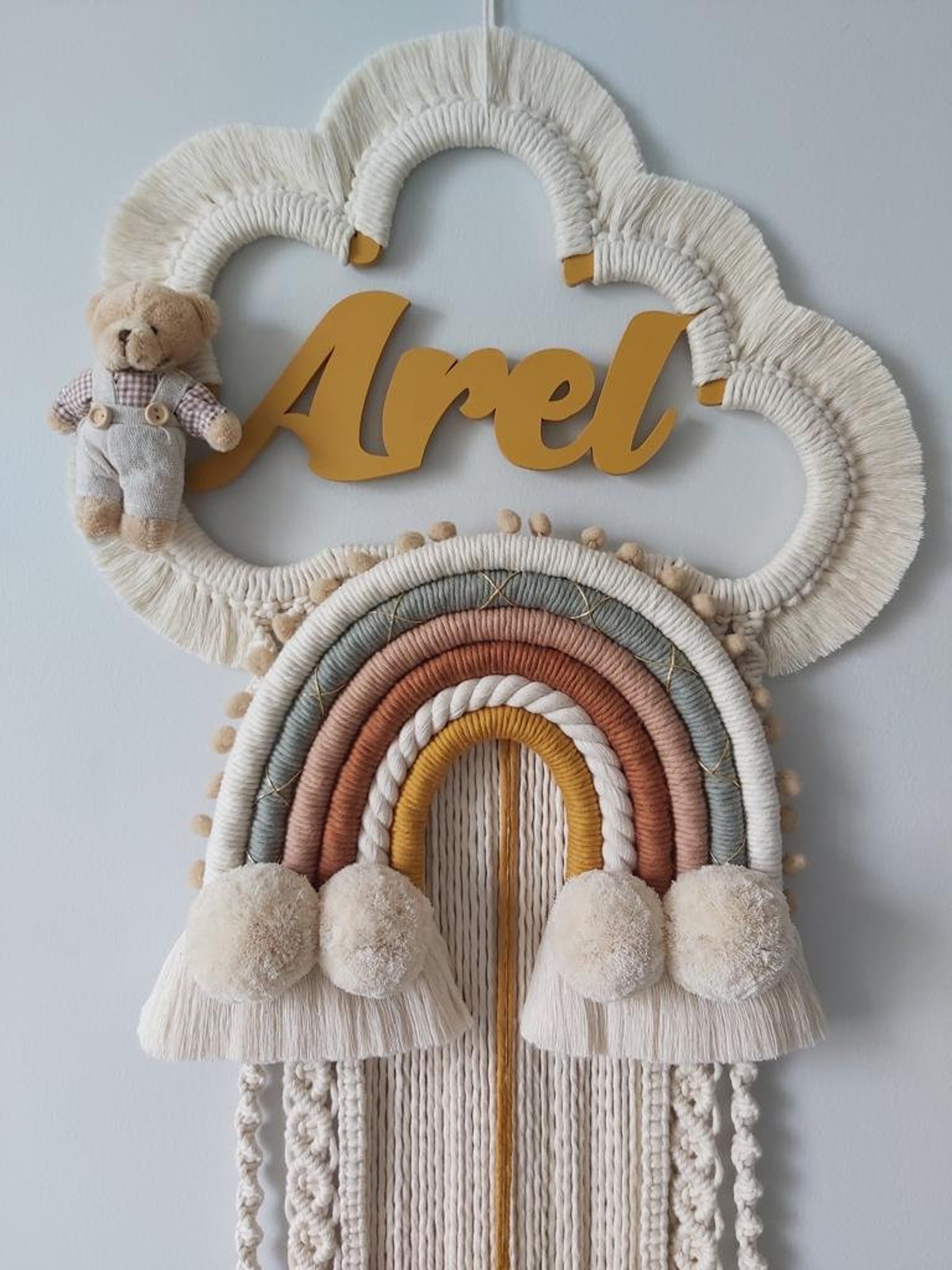 Macrame Door Ornament, Personalized Door Hanging, Custom Macrame Wall ...