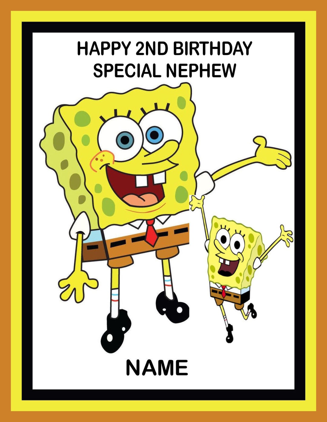 A5 spongebob/lazy Town/bing & Friends/pokemon Personalized - Etsy