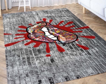 Red Lips Rug - Etsy