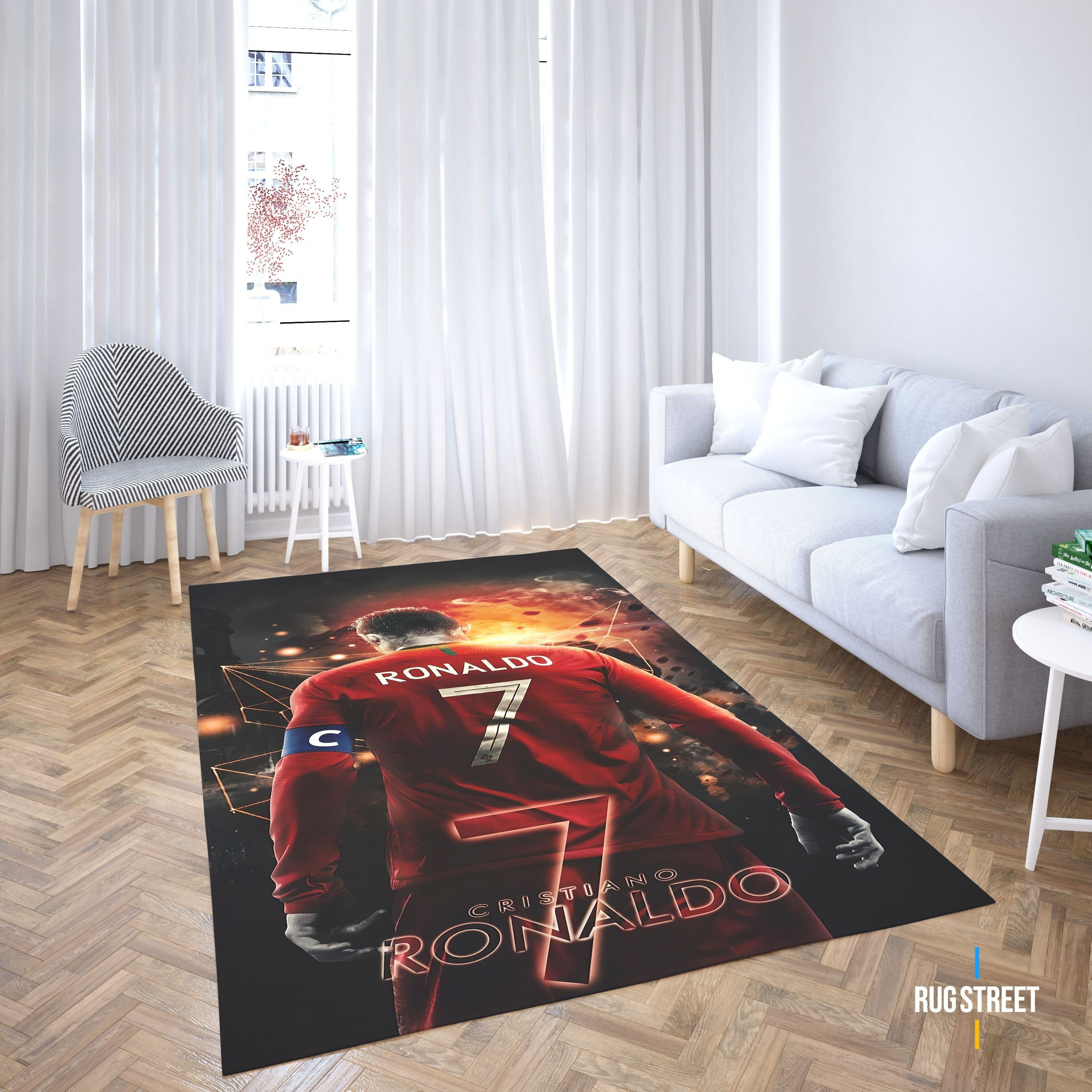 Football Rug, Football Player Rug, World Cup 2022, Ronaldo Rug ...