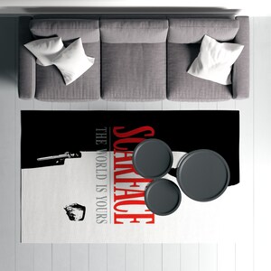 Scarface Rug, Tony Montana Rug, Scarface Alfa Letra, Charming Scarface ...