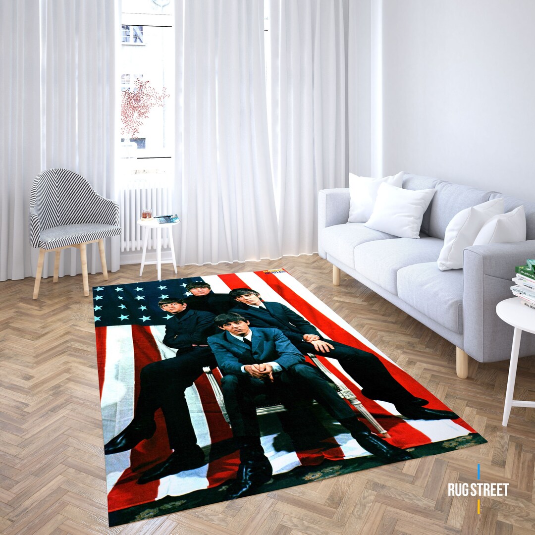 The Beatles Rug, British Rock Band the Beatles Rug, Living Room Rug ...