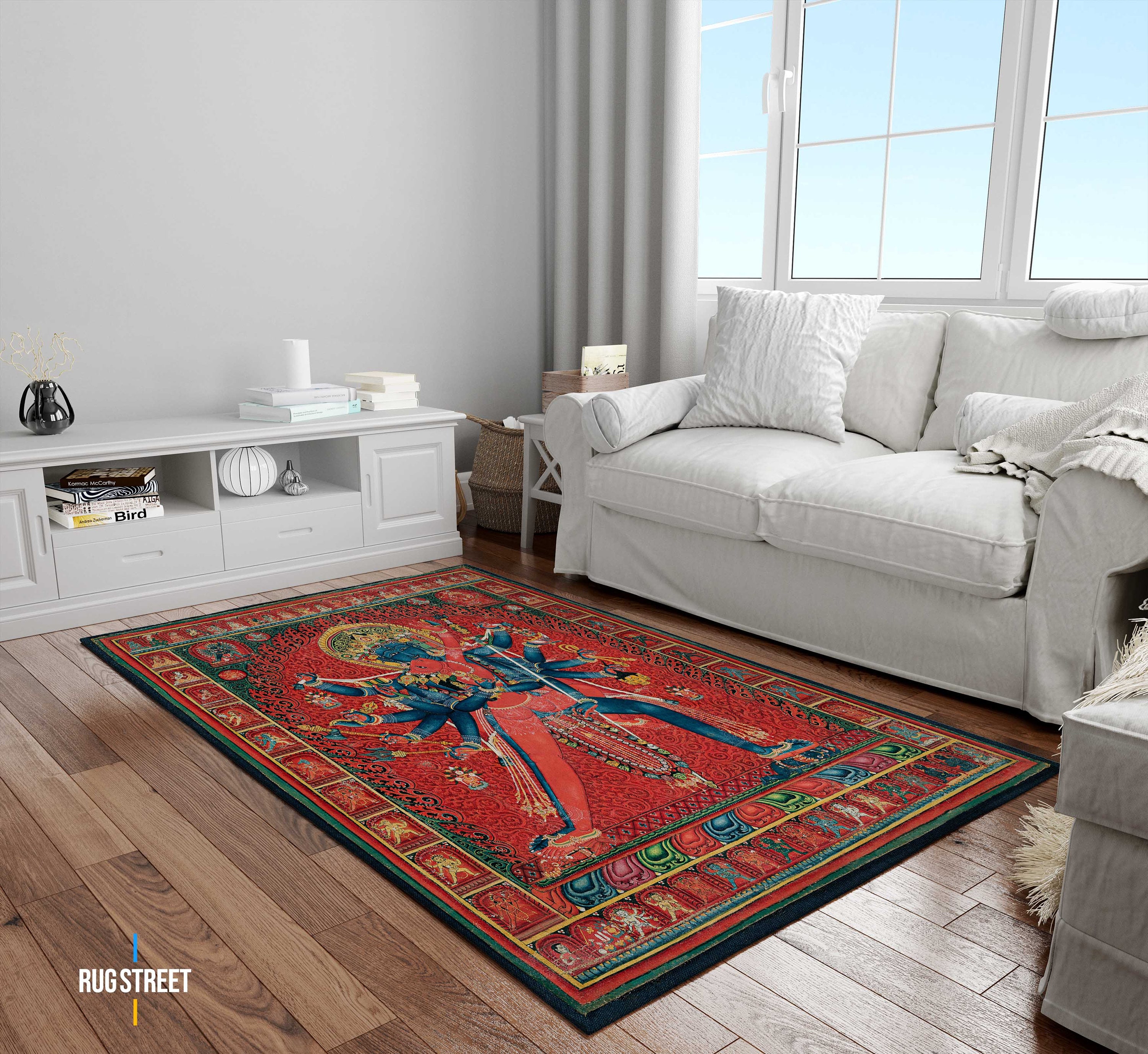 Chakra Samara and Consort, Tibetian Rug, Chakrasamvara Rug, Buddhist ...