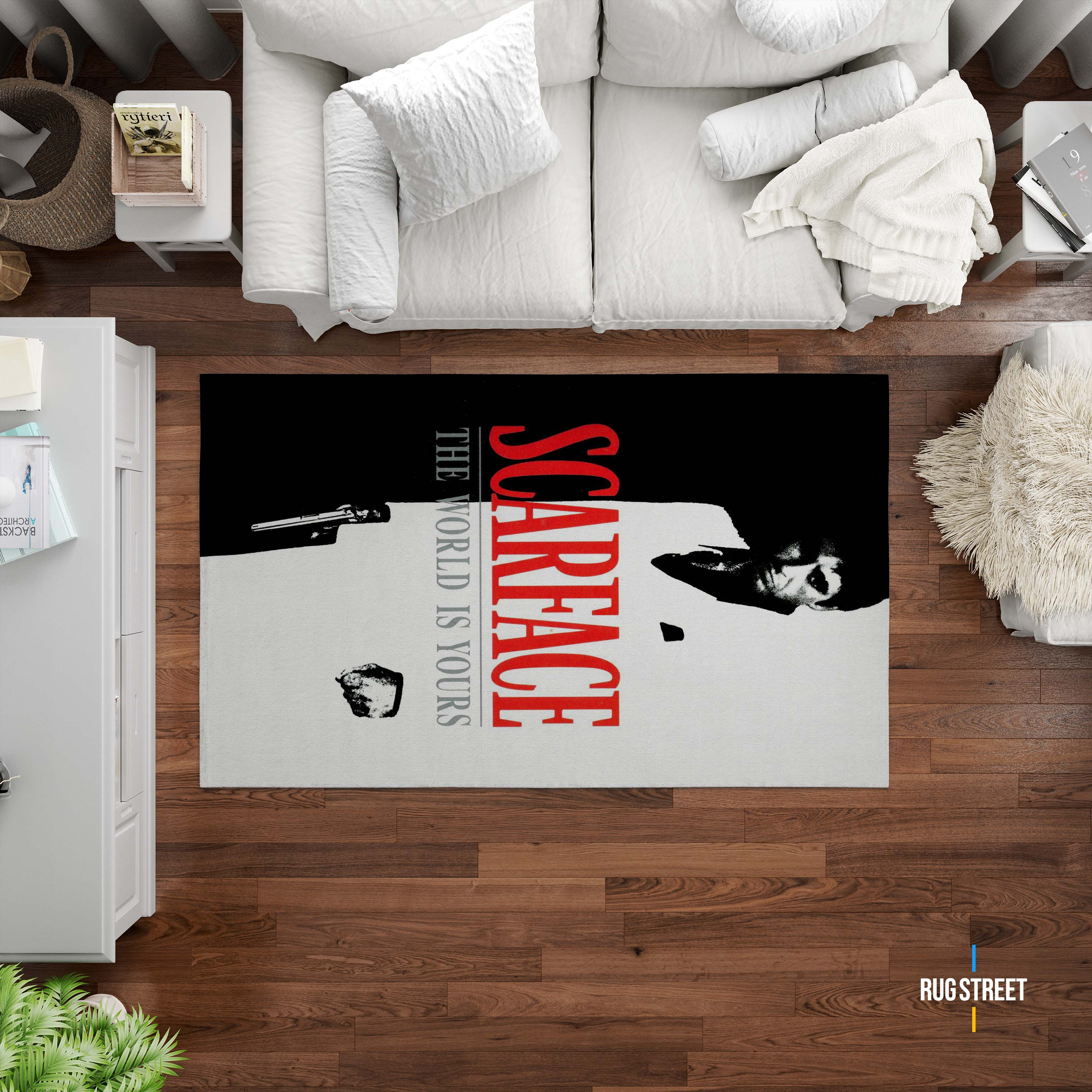 Scarface Rug Tony Montana Rug Scarface Alfa Letra Charming - Etsy