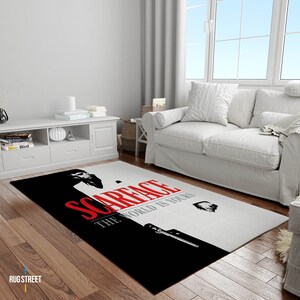 Scarface Rug, Tony Montana Rug, Scarface Alfa Letra, Charming Scarface ...