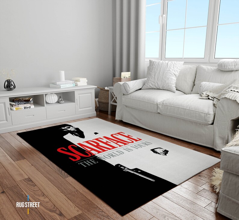 Scarface Rug Tony Montana Rug Scarface Alfa Letra Charming - Etsy
