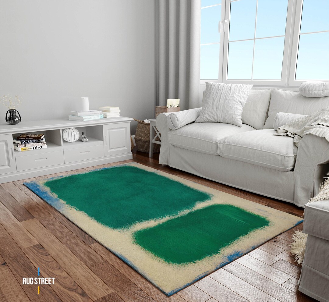 Mark Rothko White Over Orange Rug, Mark Rothko Rugs, Garden Carpet ...