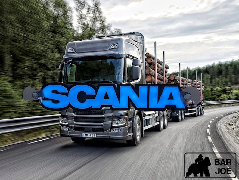 SCANIA LED Windshield Light – Illuminated Truck Cab Sign – Custom ...