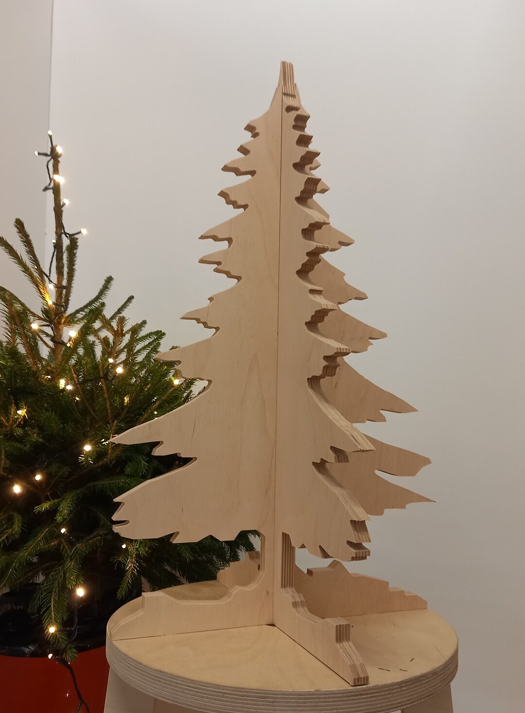 Wooden Free Standing Christmas Tree, Collapsible Xmas Tree - Etsy