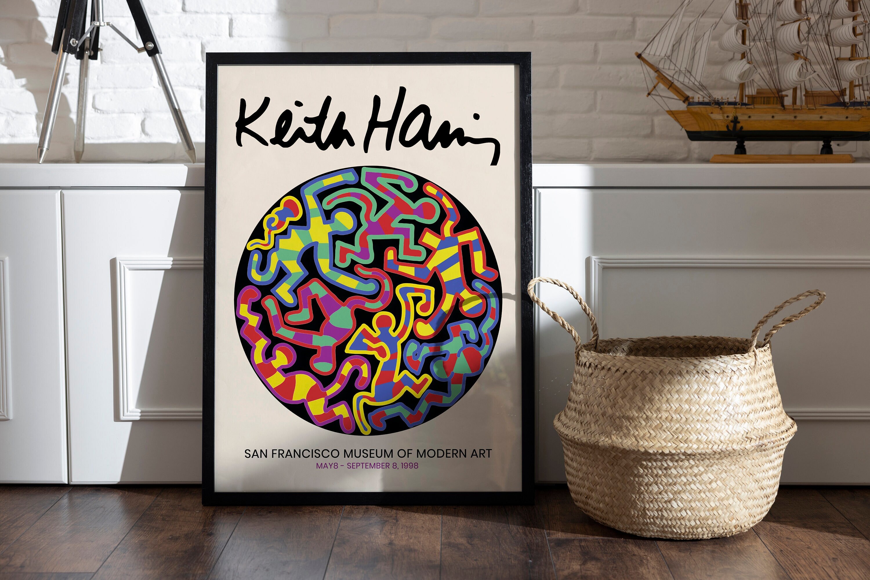 Keith Haring Print Ausstellung Poster, moderne Kunst Druck, Pop Art ...