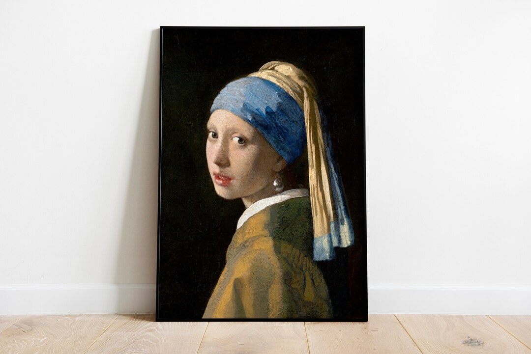 Johannes Vermeer Art Print, Girl With a Pearl Earring, Vermeer Poster ...