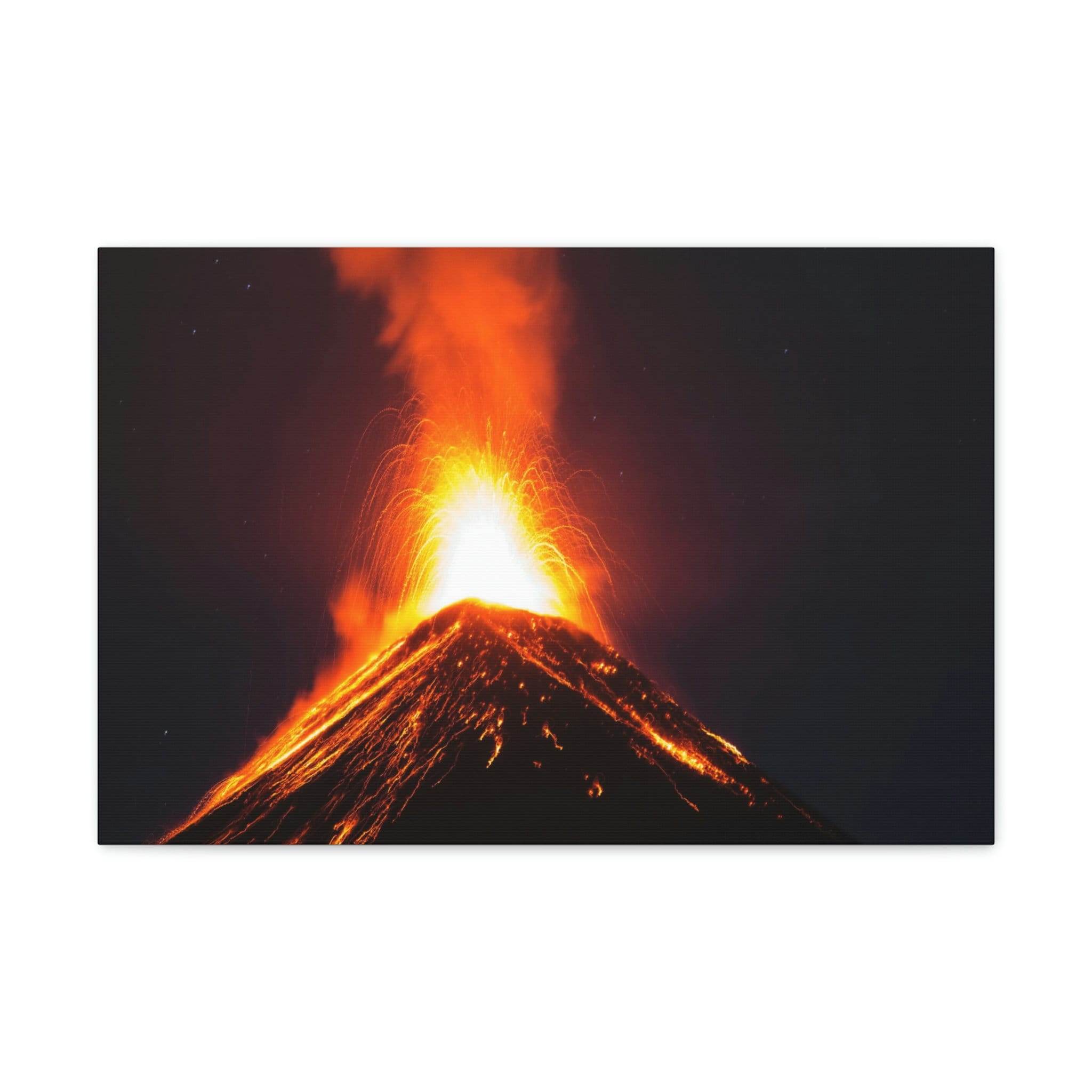 Volcano Canvas Wall Art , Erupting Volcano Canvas, Volcano Canvas - Etsy