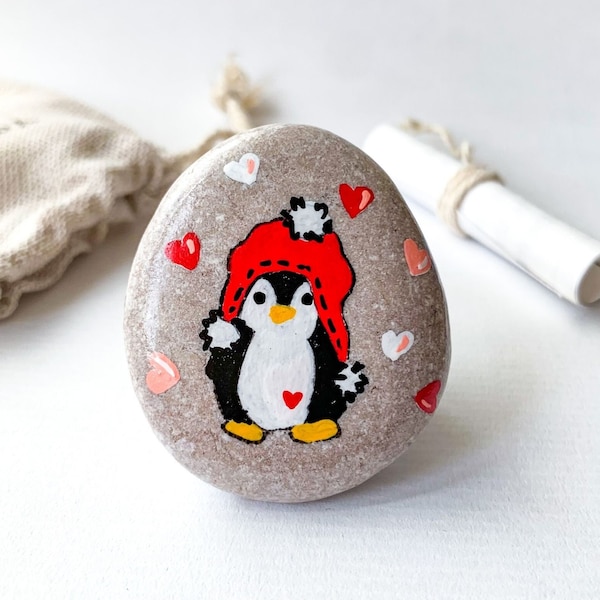 Penguin Stone - Etsy