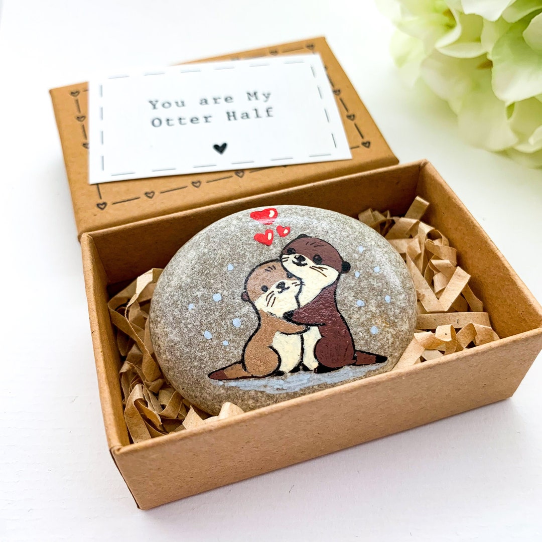 You Are My Otter Half Painted Rock Couple Gift, I Love You Like No ...