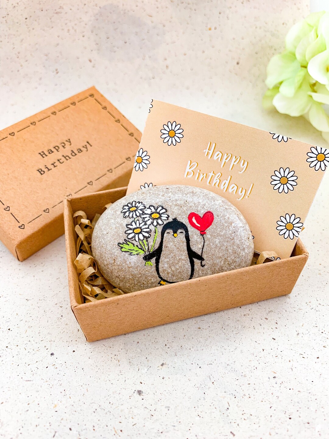 Personalized Daisy Birth Month Flower Gift for Her Birthday Flower Card ...