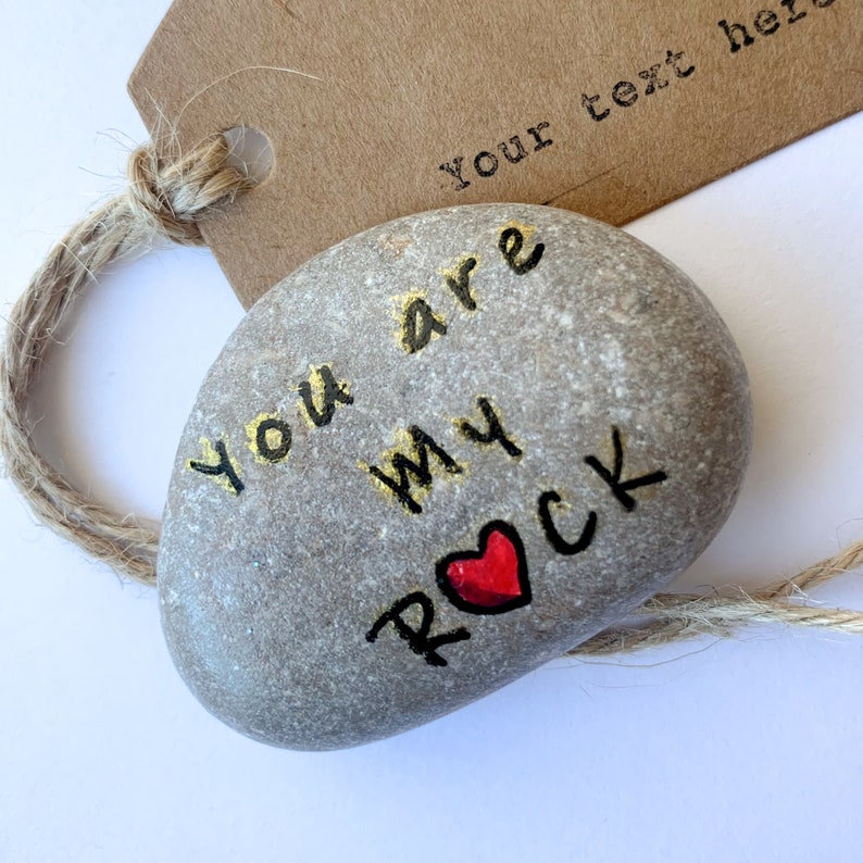 You Are My Rock Inspirational Quotes Stone Gift for Mom Dad - Etsy