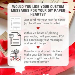 PERSONALIZED DIY Kit Message in Heart Printable 3D Origami Hearts ...
