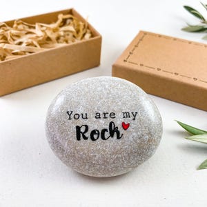 You Are My Rock Inspirational Quotes Stone Gift for Mom Dad Bestie ...
