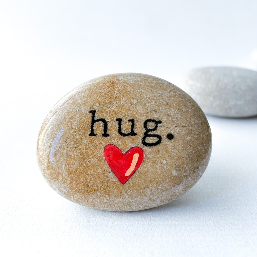 Pocket Hug Sending You a Hugs Get Well Soon Token Stone Long Distance ...