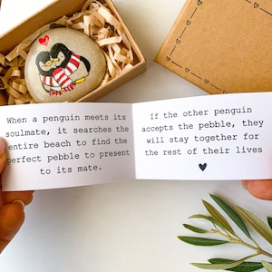 Kissing Penguins Pebble | Be My Penguin | Love Penguin Gift | Penguin ...