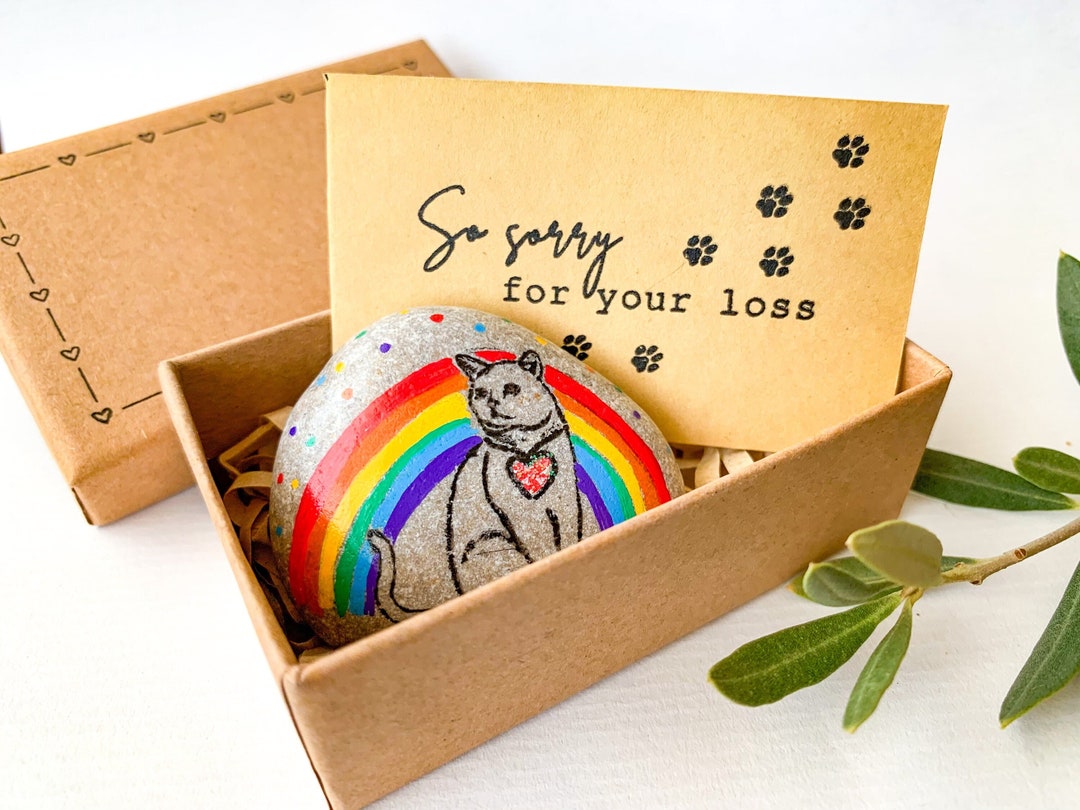 Personalized Loss of Cat Gift, Pet Cat Sympathy Gift for Someone Whose ...